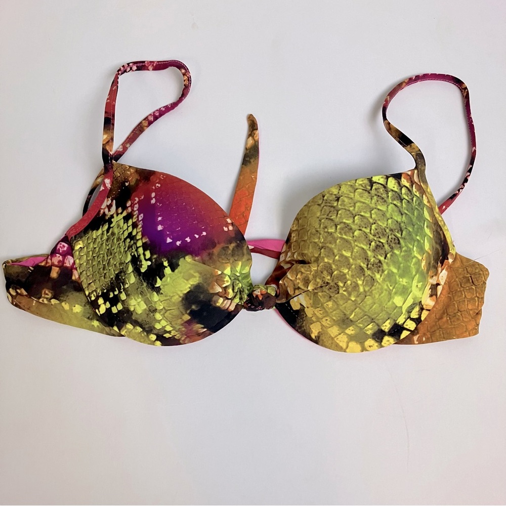 Victoria’s Secret Miss Bikini Pink Python Bikini Top - Gem
